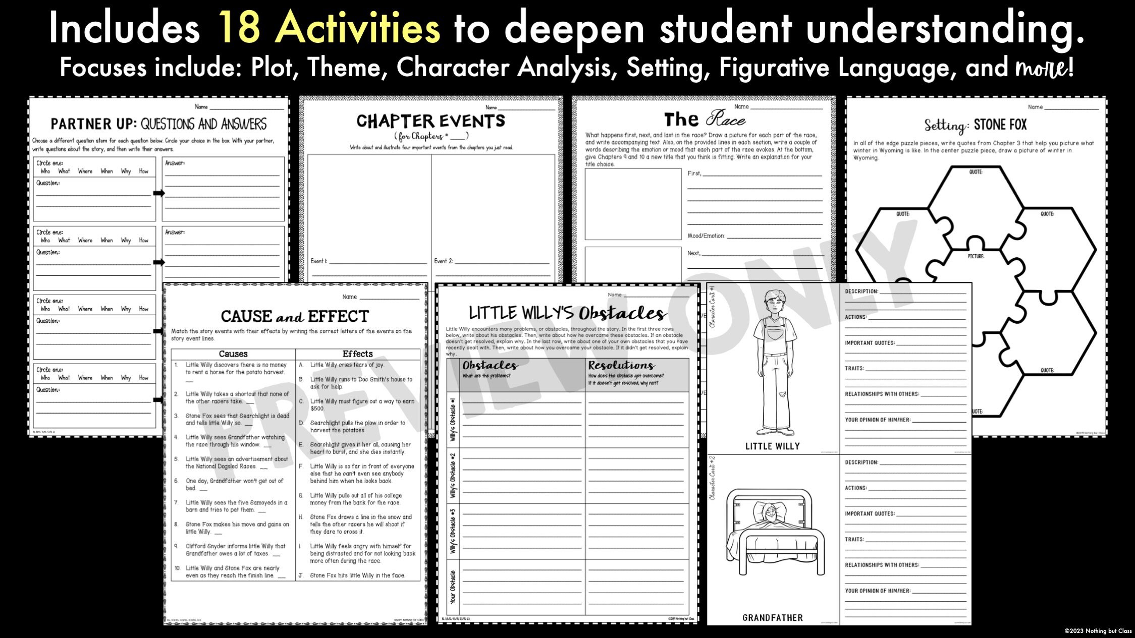 Stone Fox Novel Study Unit | Literature Guide | Comprehension ...