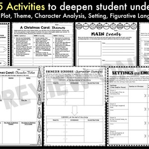 A Christmas Carol Novel Study Unit | Literature Guide | Comprehension ...