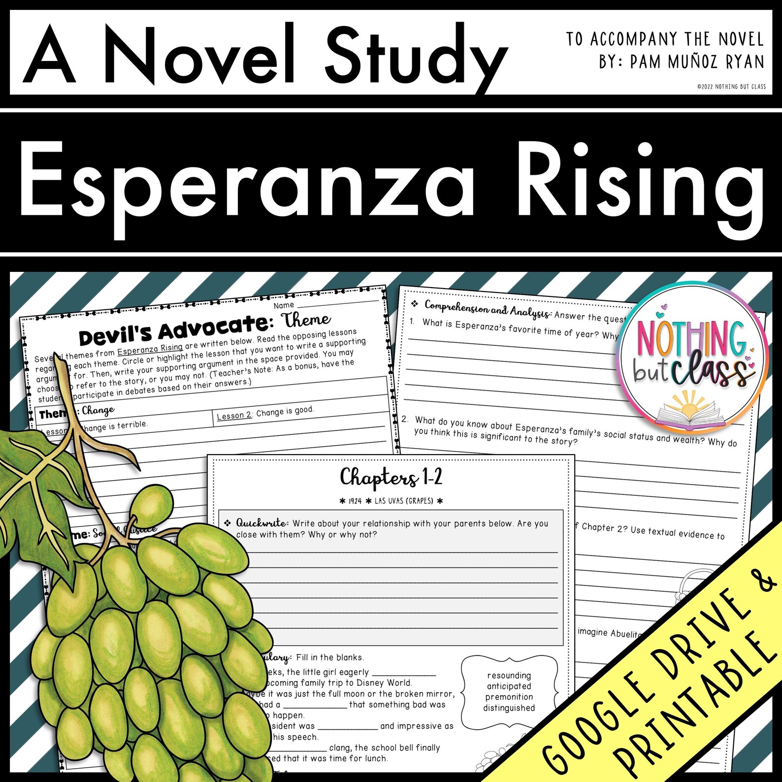 Esperanza Rising Novel Study Unit | Literature Guide | Comprehension ...