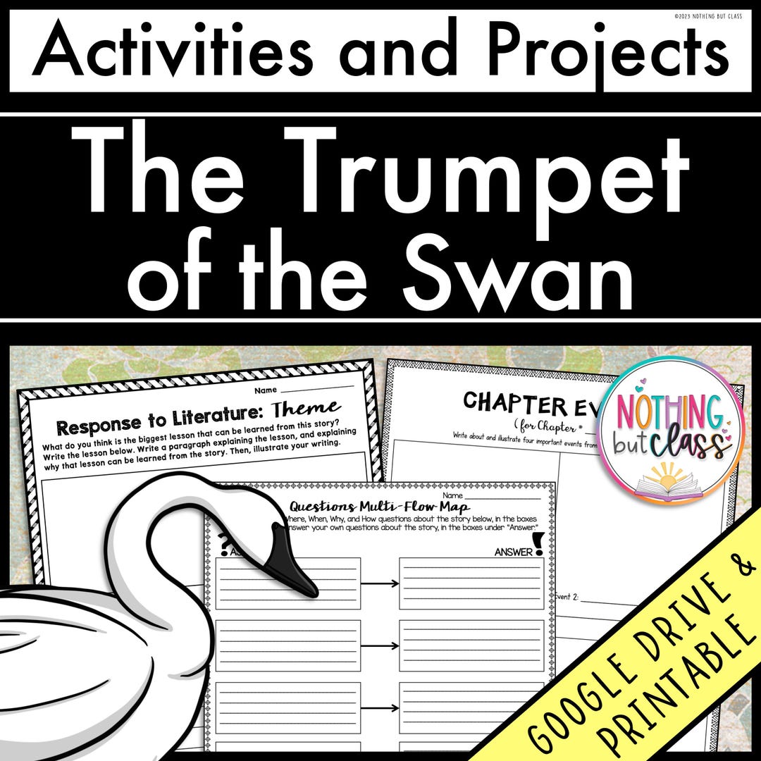 The Trumpet of the Swan | Reading Response Activities and Projects ...