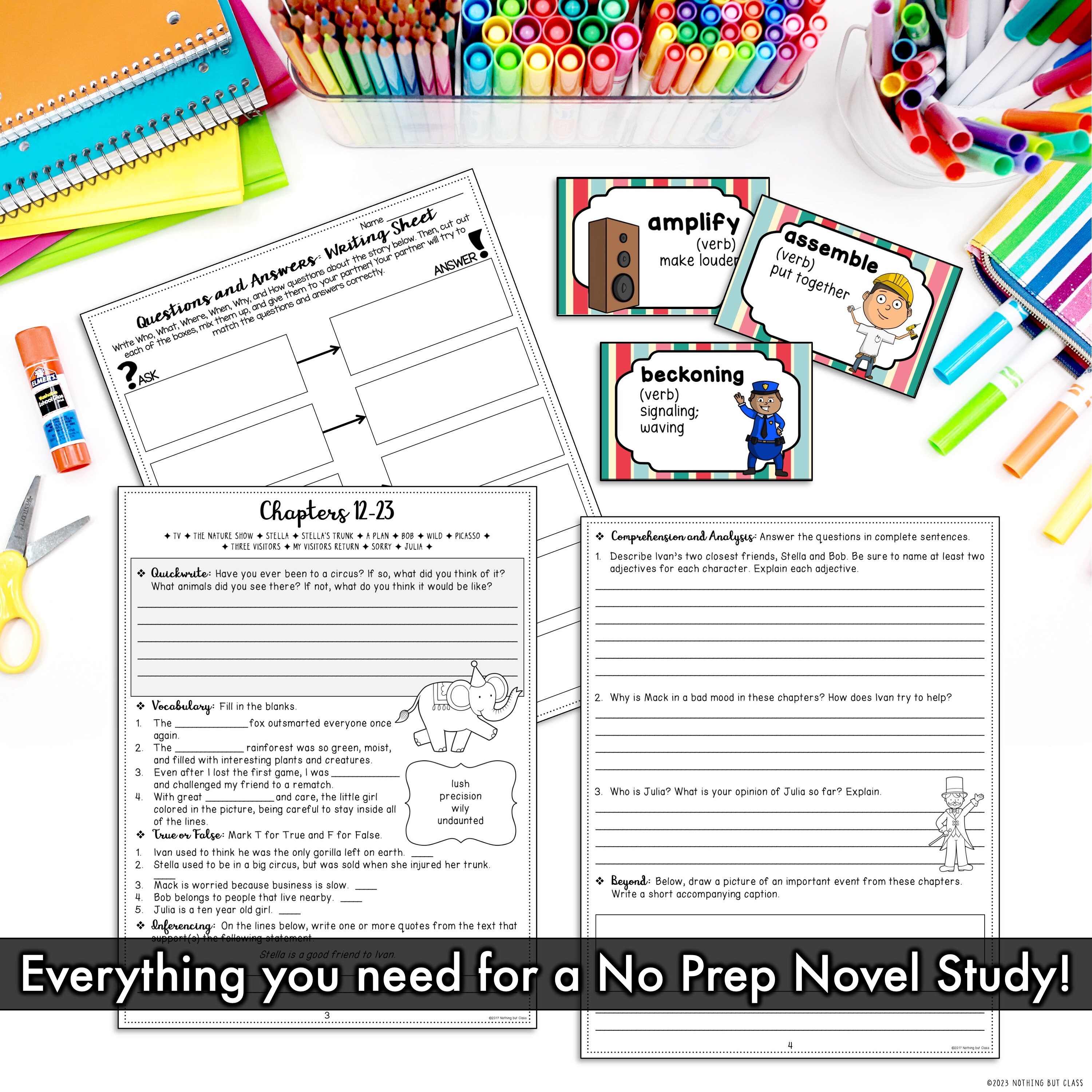 The One and Only Ivan Novel Study Unit | Literature Guide ...