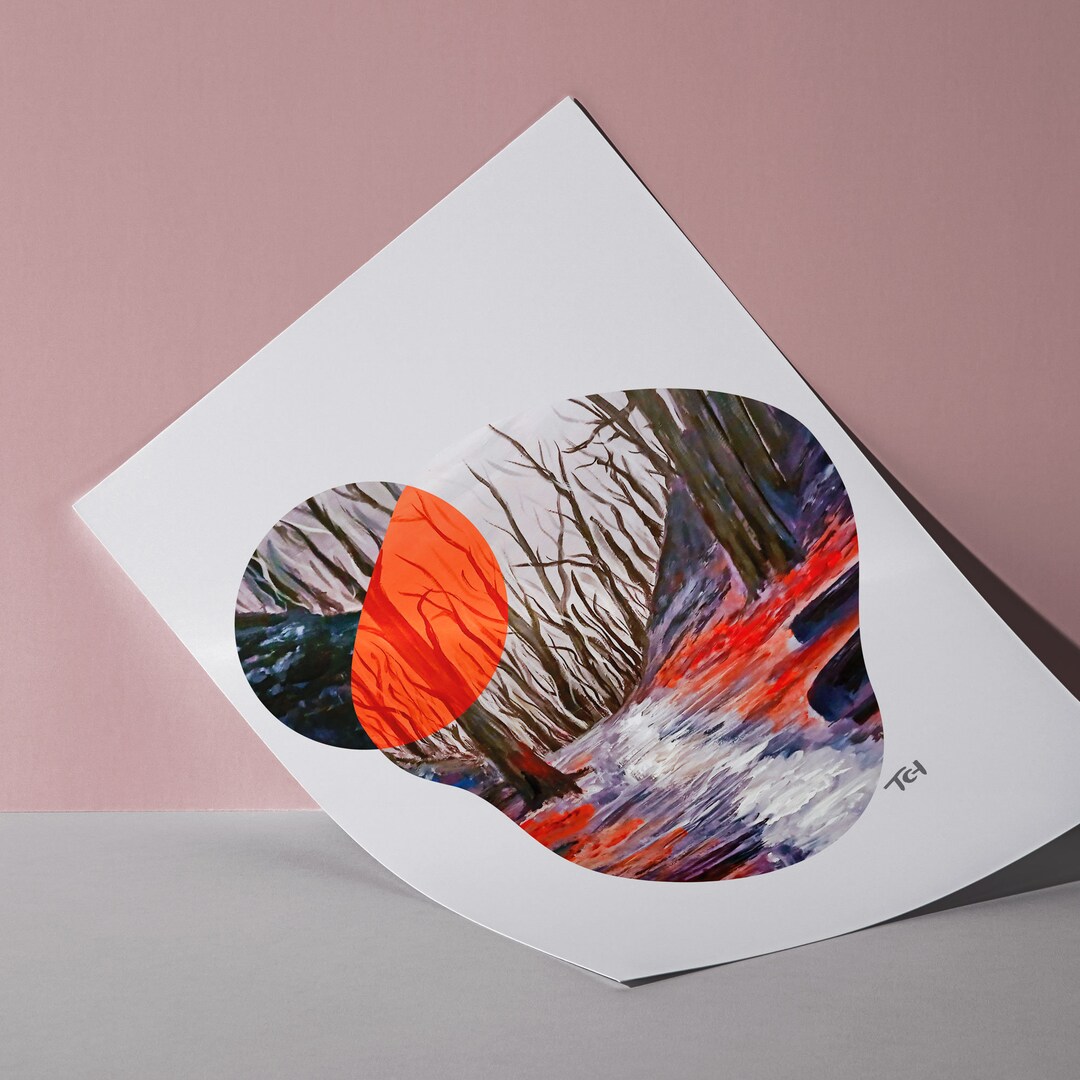 Dark Forest - Printable Digital Collage. Wall Decoration - Etsy