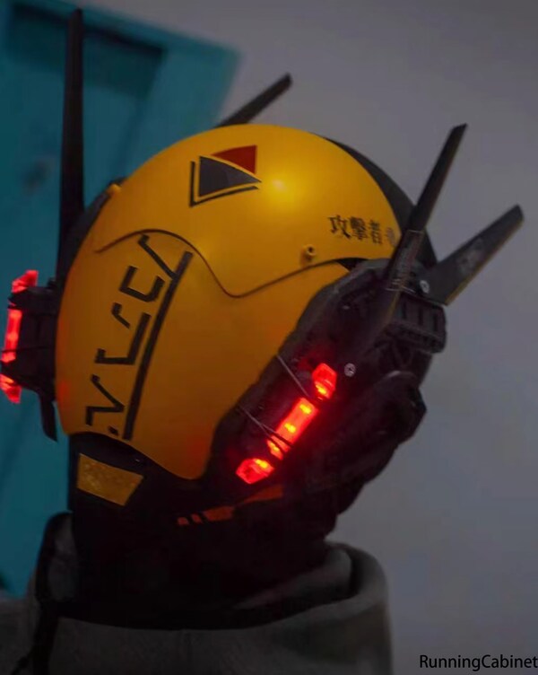 Self-design Luminous Cyberpunk Half-face Mask, Futuristic Mask With ...