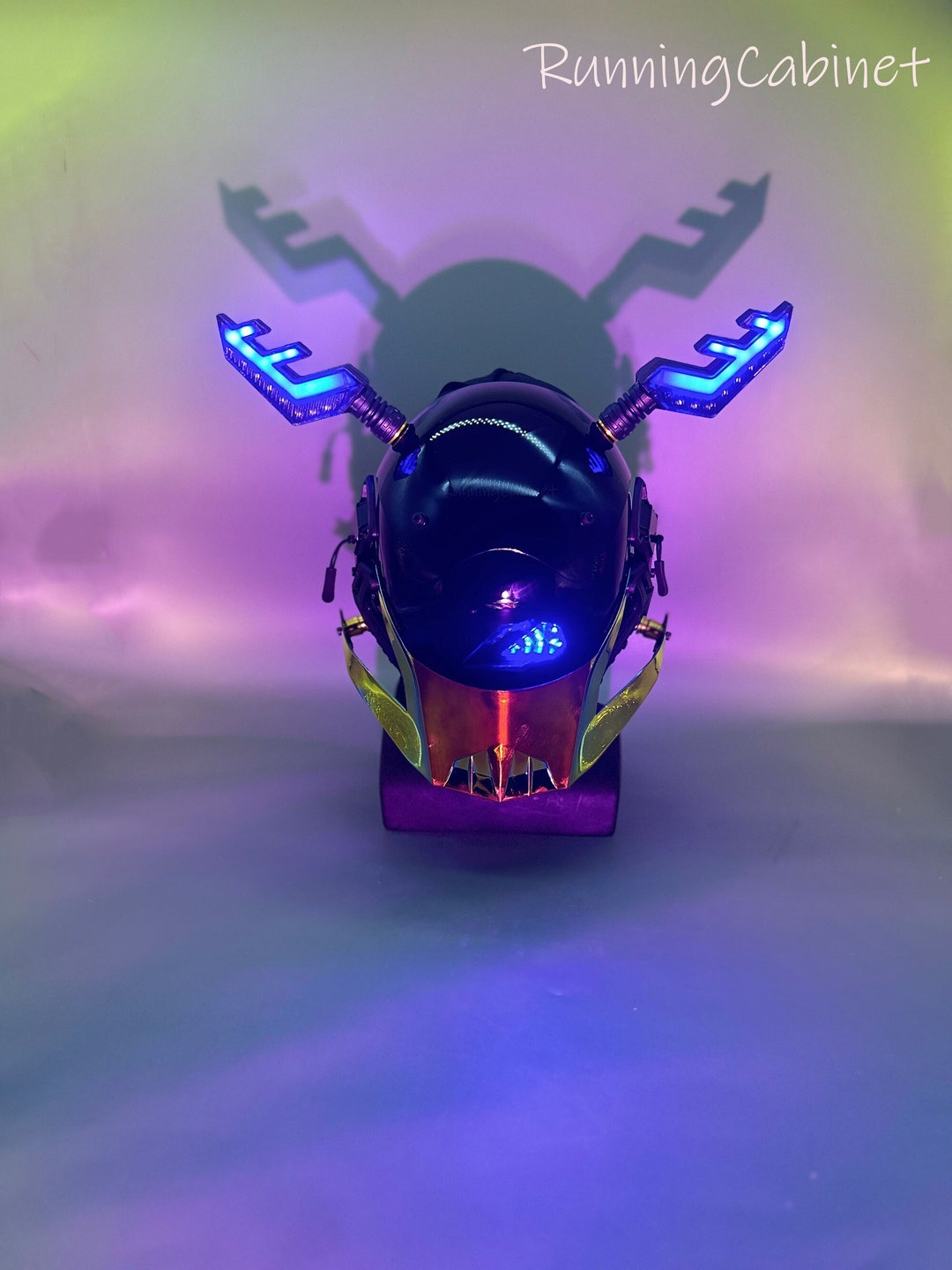 Cyberpunk Kirin Mask | Rave Mask | Masquerade Mask | Techwear Mask ...