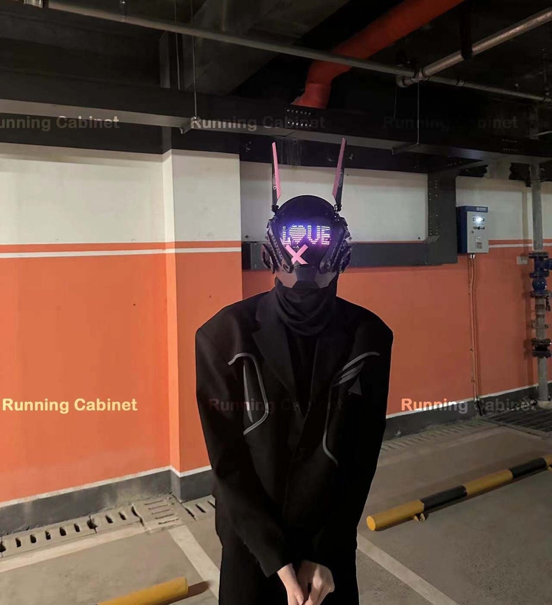 Bluetooth Cyberpunk Bunny Mask | Rave Mask | Cyberpunk Helmet | Techear ...