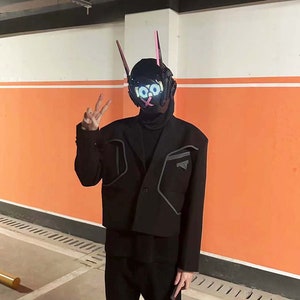 Bluetooth Cyberpunk Bunny Mask | Rave Mask | Cyberpunk Helmet | Techear ...