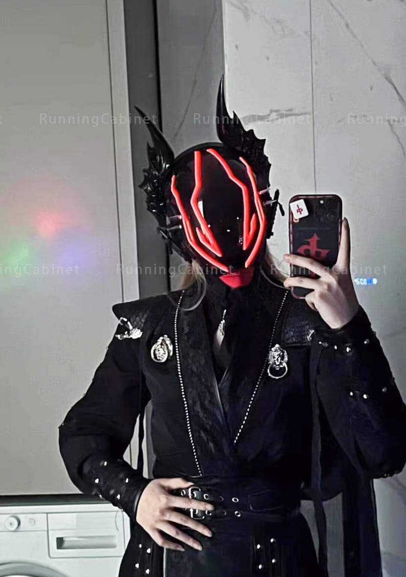 Cyberpunk Mask Rave Mask Masquerade Mask Techwear Mask - Etsy