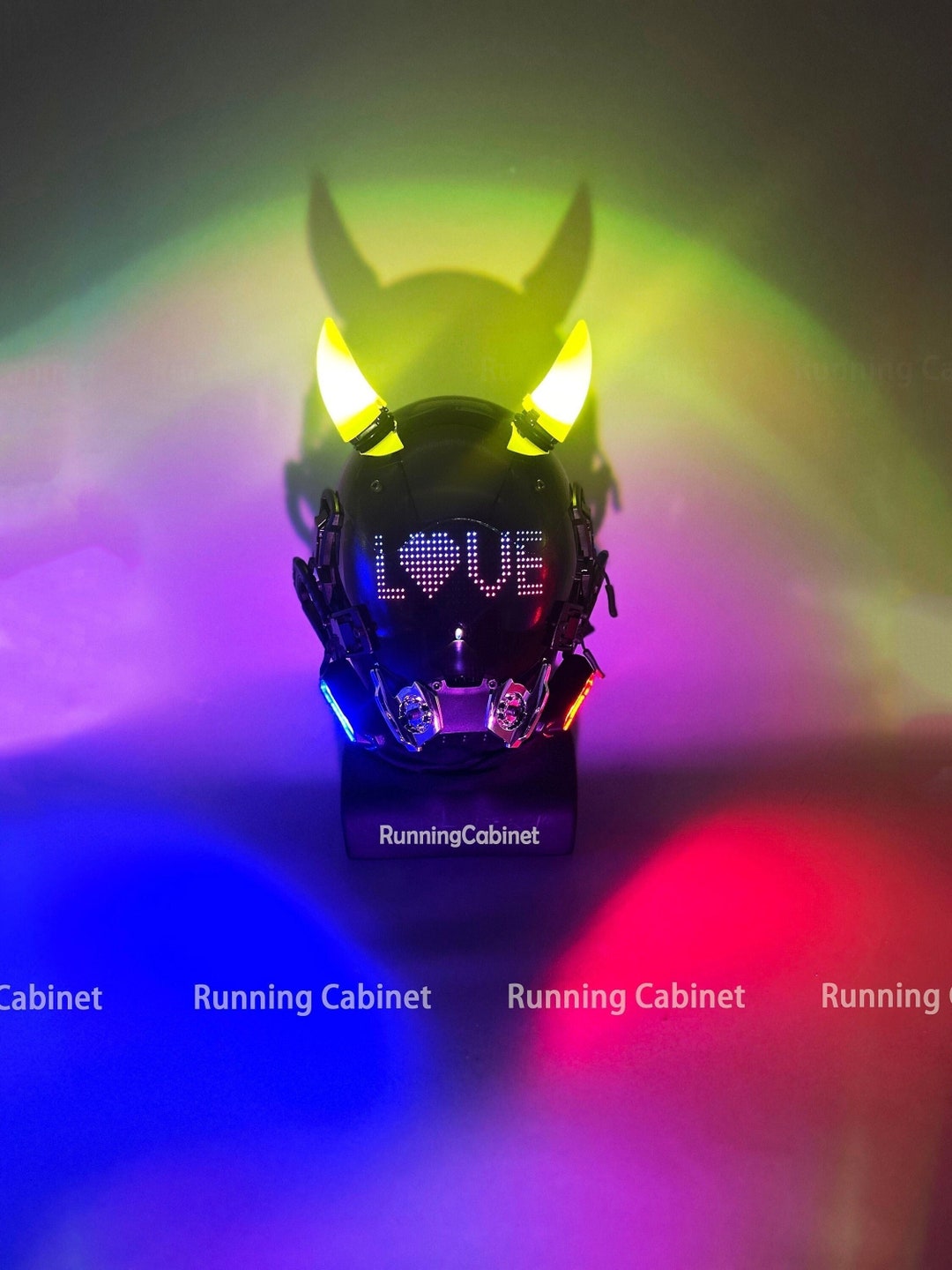 Bluetooth Cyberpunk Bull Mask | Rave Mask | Cyberpunk Helmet | Techear ...