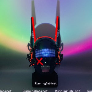 Bluetooth Cyberpunk Bunny Mask | Rave Mask | Cyberpunk Helmet | Techear ...
