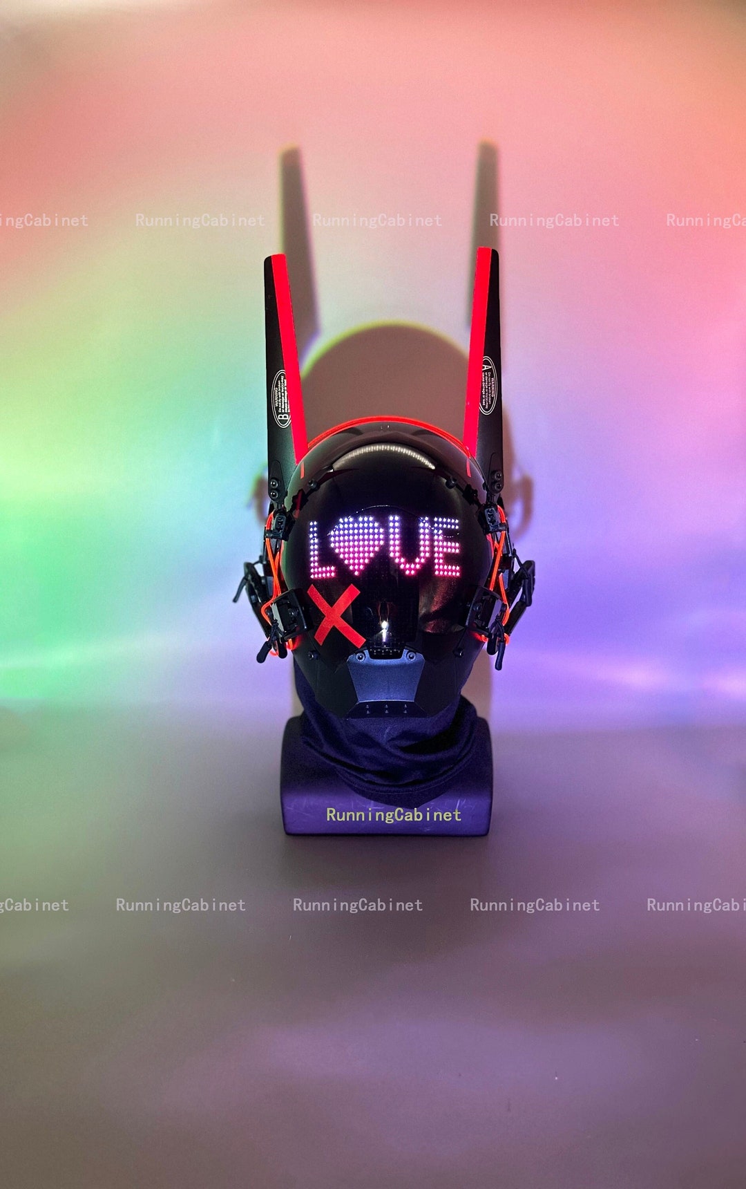 Bluetooth Cyberpunk Bunny Mask | Rave Mask | Cyberpunk Helmet | Techear ...