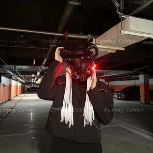 Cyberpunk Bull Mask | Rave Mask | Cyberpunk Helmet | Techear Mask ...