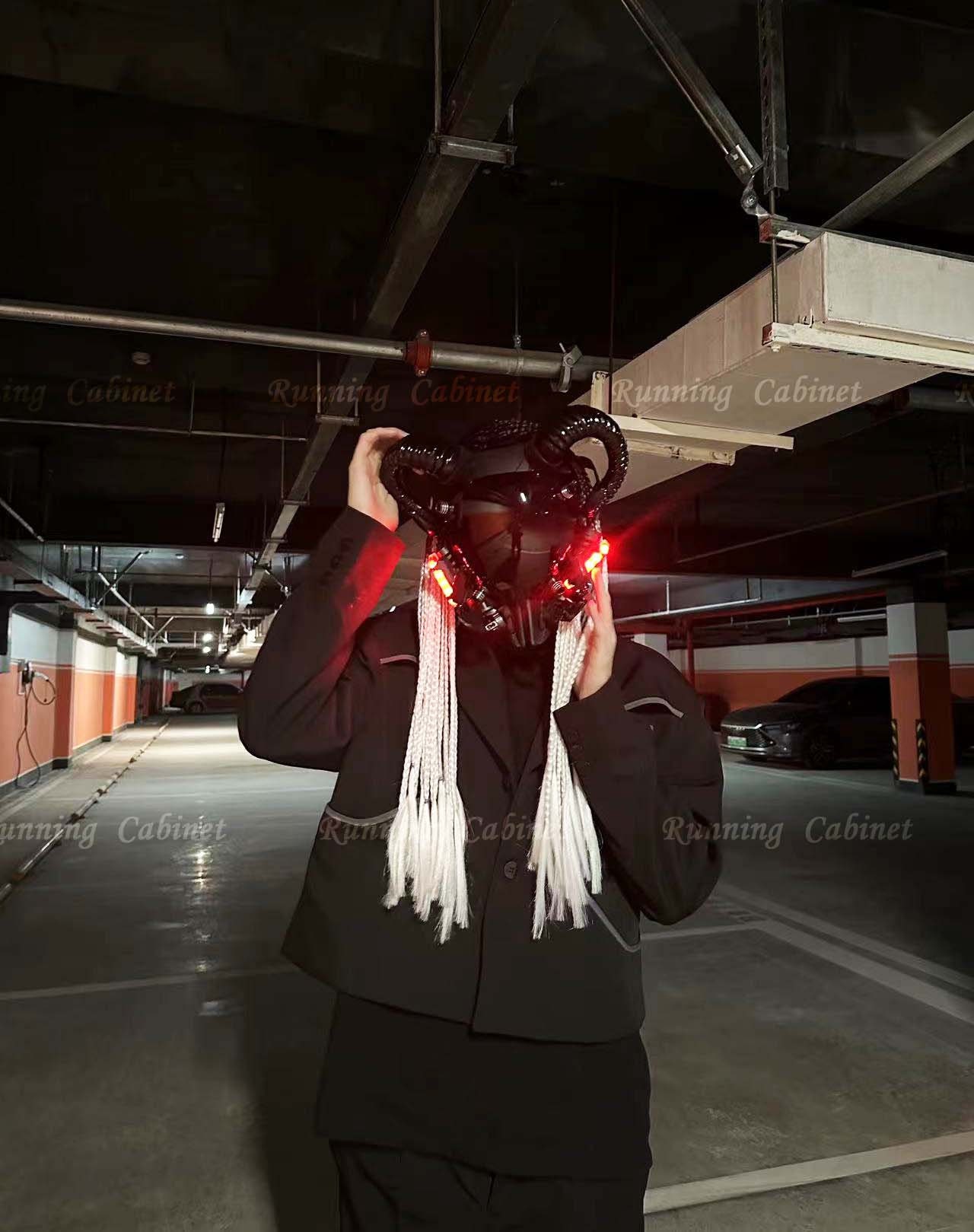 Cyberpunk Bull Mask Rave Mask Cyberpunk Helmet Techear - Etsy Australia