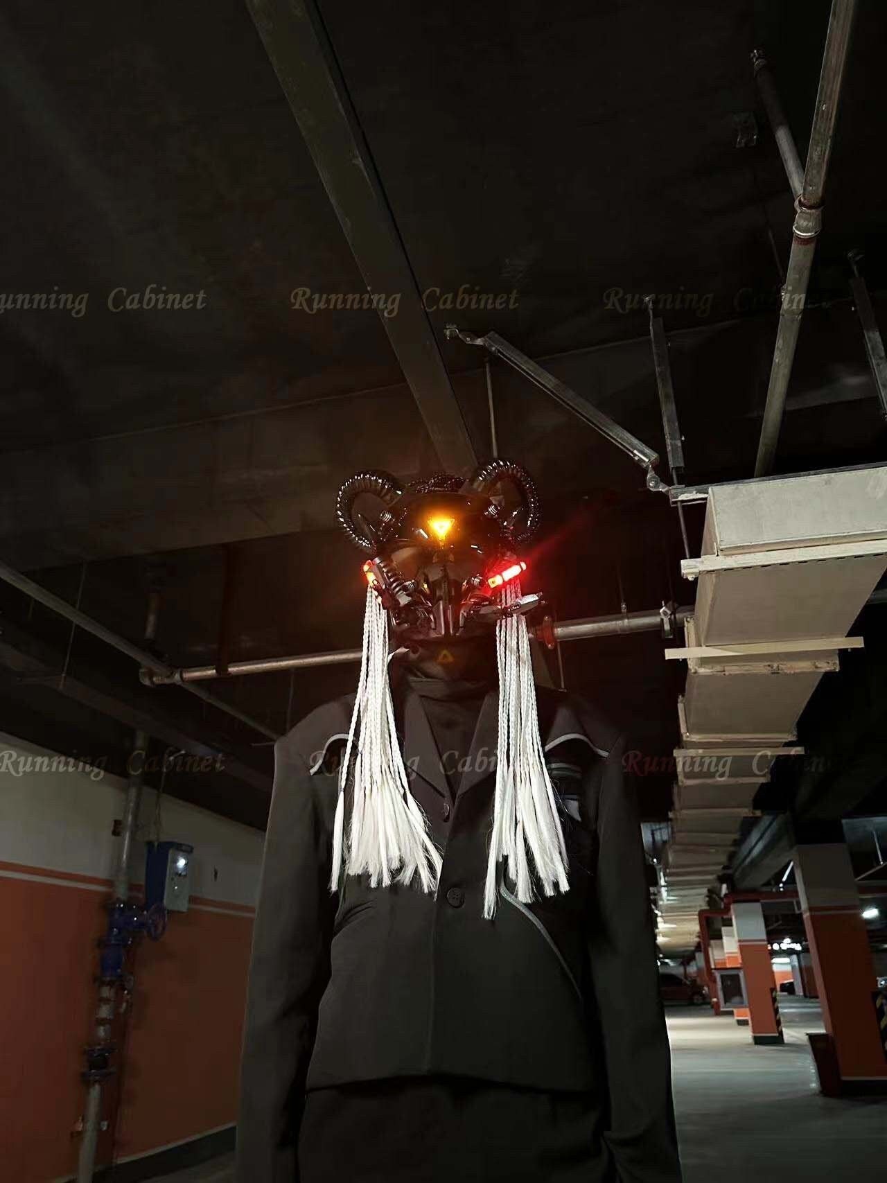 Cyberpunk Bull Mask | Rave Mask | Cyberpunk Helmet | Techear Mask ...