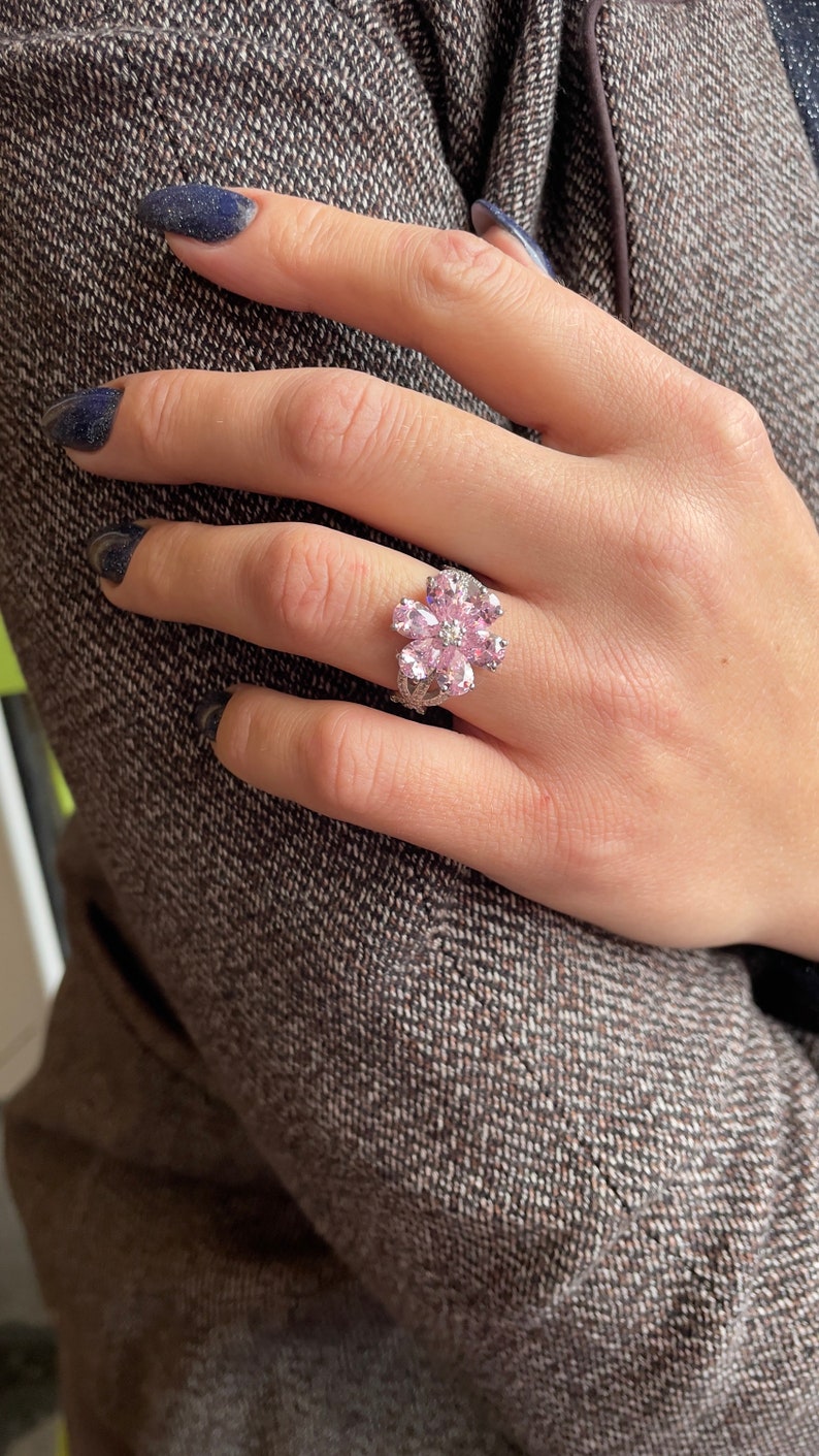 Pink Magnolia Ring by Serkan Bolat, Inspired by Edu Yildiz, 925 ...