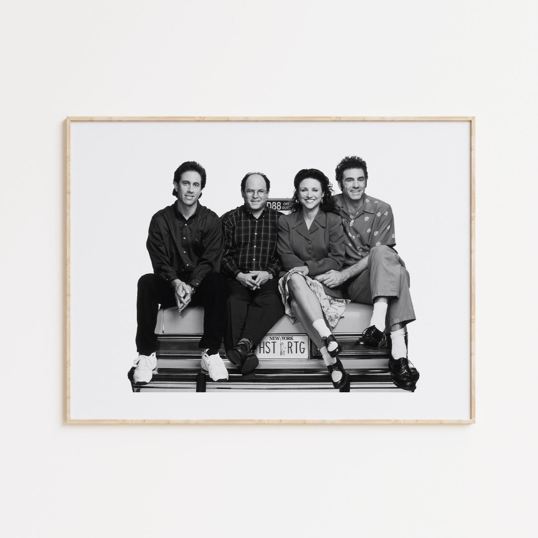 Seinfeld Poster, Black and White Wall Art, Vintage Wall Art, Photograph ...