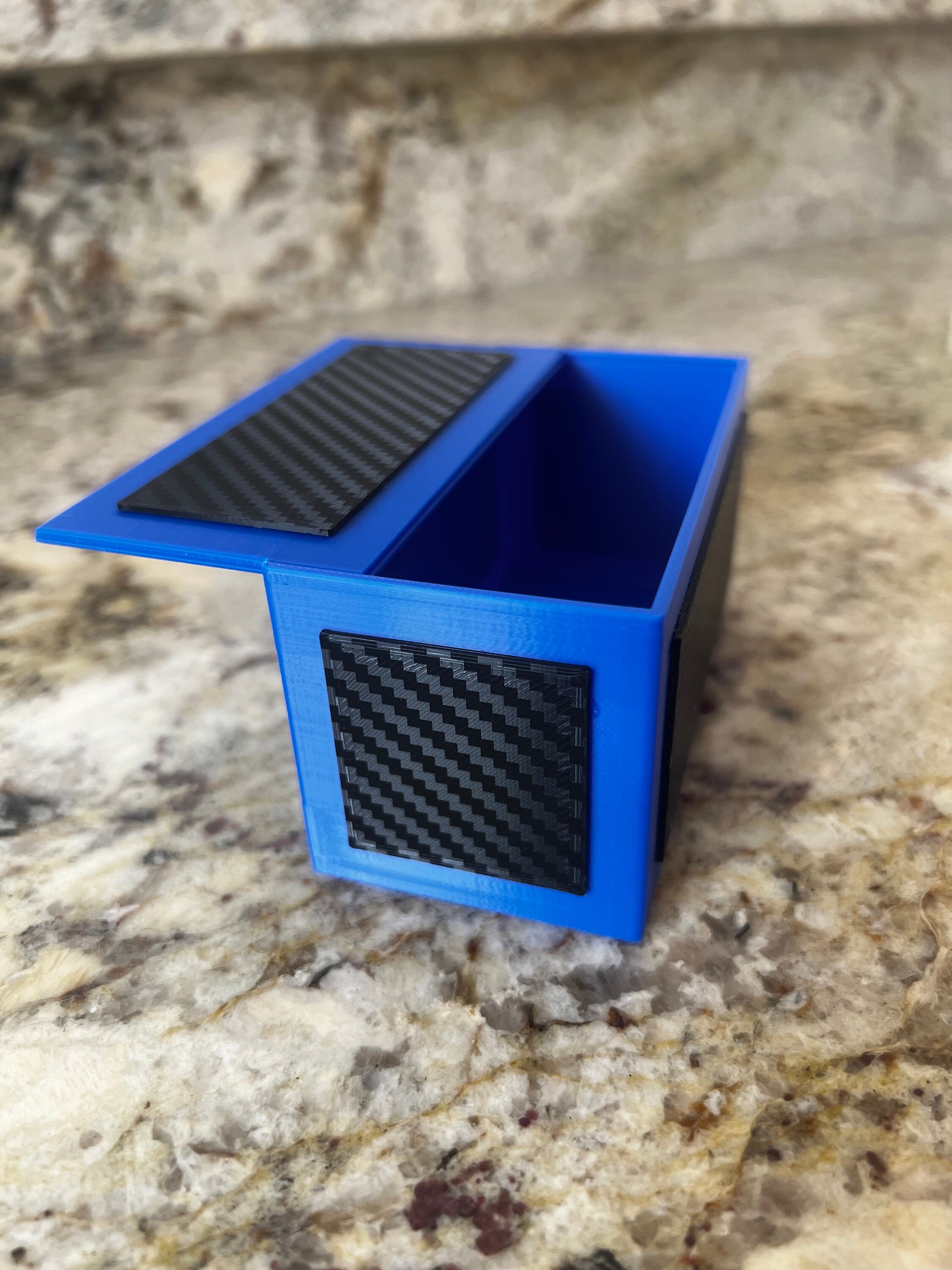 Board Game Token Piece Storage Box Organizer With a Carbon Fiber ...