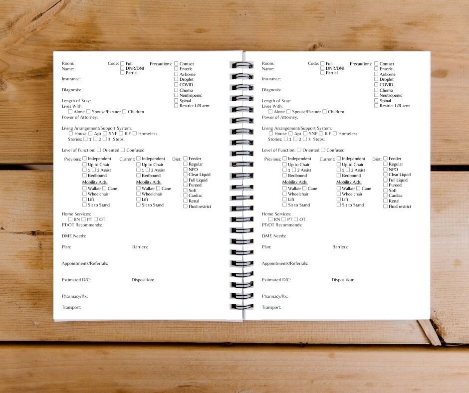 Rehab Nurse Report Notebook - Etsy
