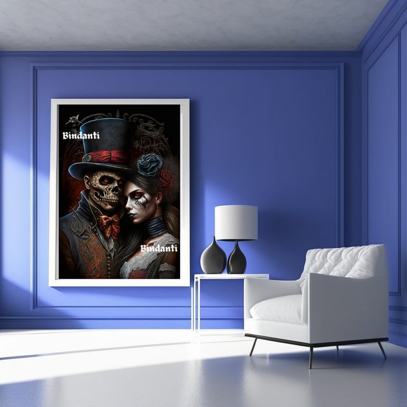 Digital Gothic Art Print, Gothic Artwork for Dark Aesthetic Home Decor ...