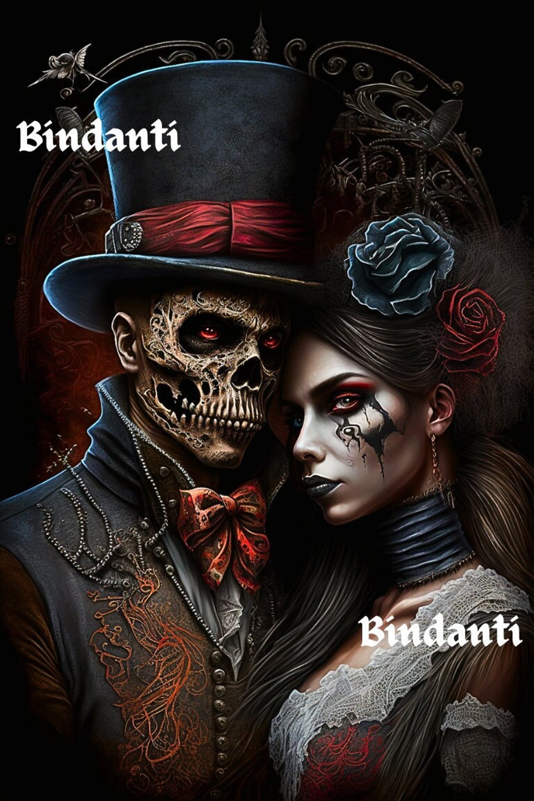 Digital Gothic Art Print, Gothic Artwork for Dark Aesthetic Home Decor ...