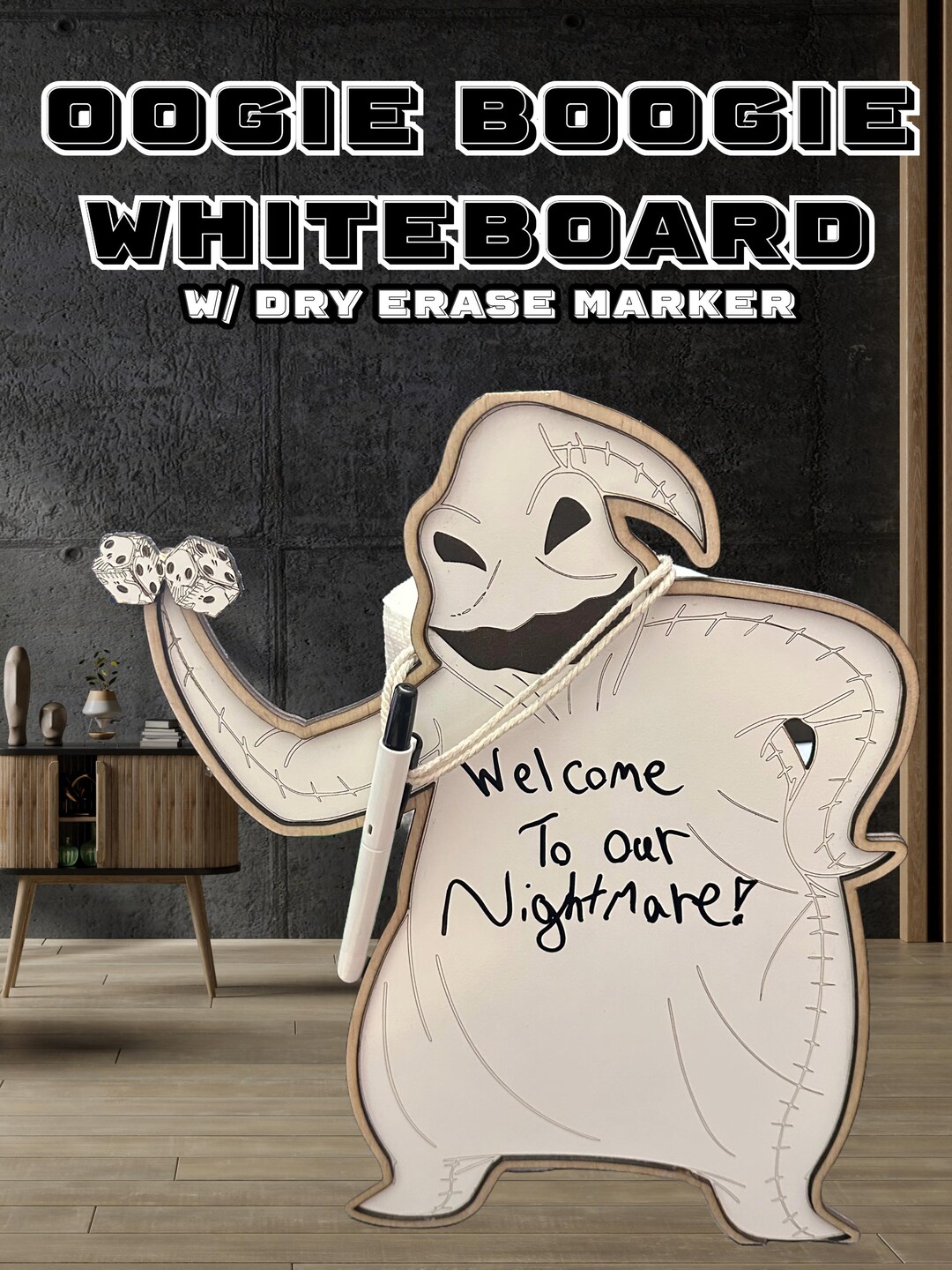 Nightmare Before Christmas, Halloween, Oogie Boogie Whiteboard, Dry ...