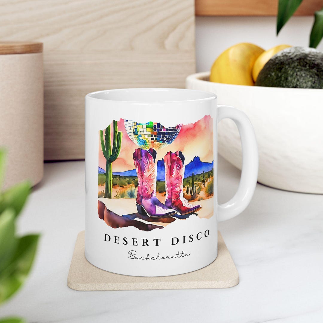 Desert Disco Bachelorette Coffee Mug | Double-sided Ceramic Mug ...