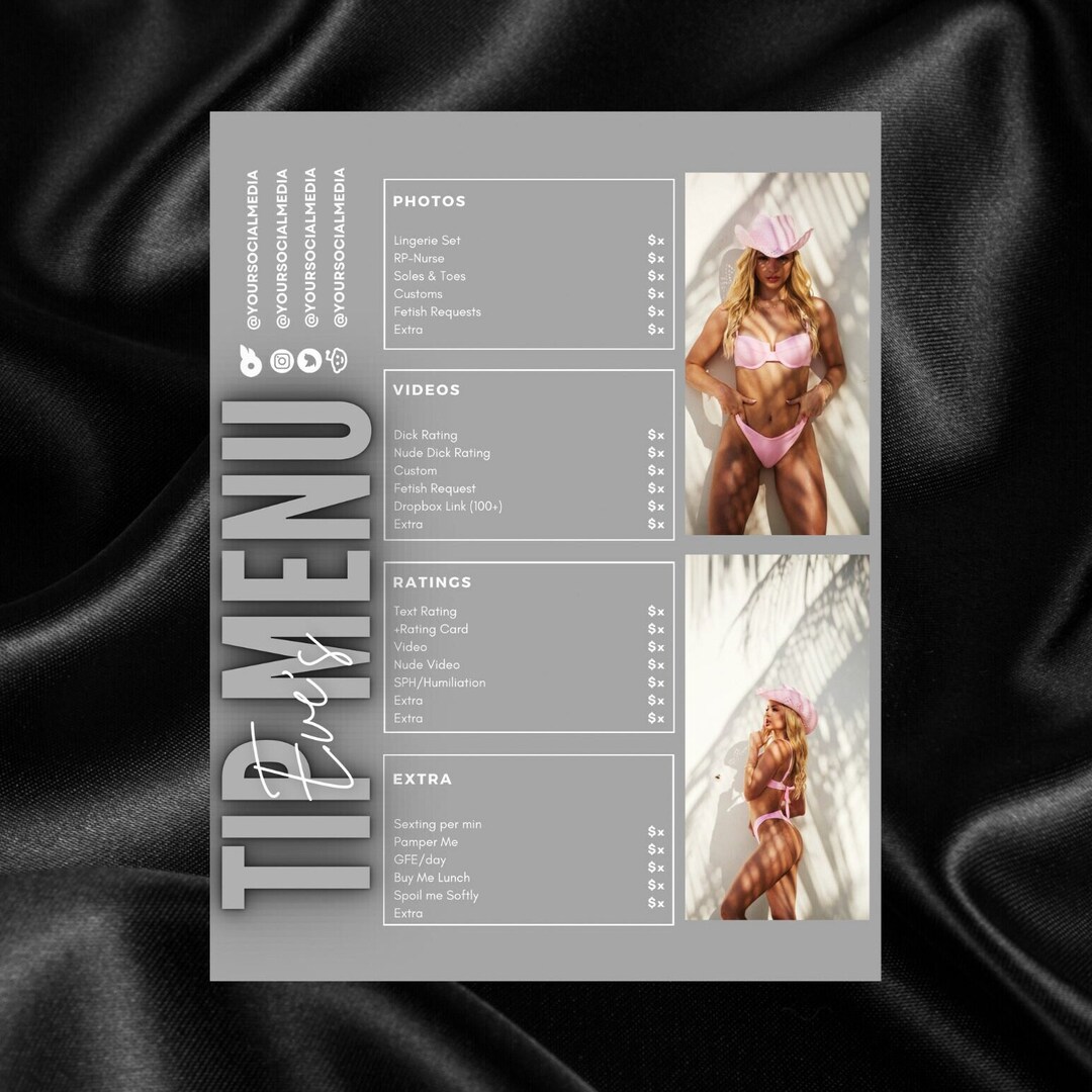 Onlyfans Minimalist Tipping Menu Adult Creator List Camming, Cam Girl Valentines Onlyfans ...