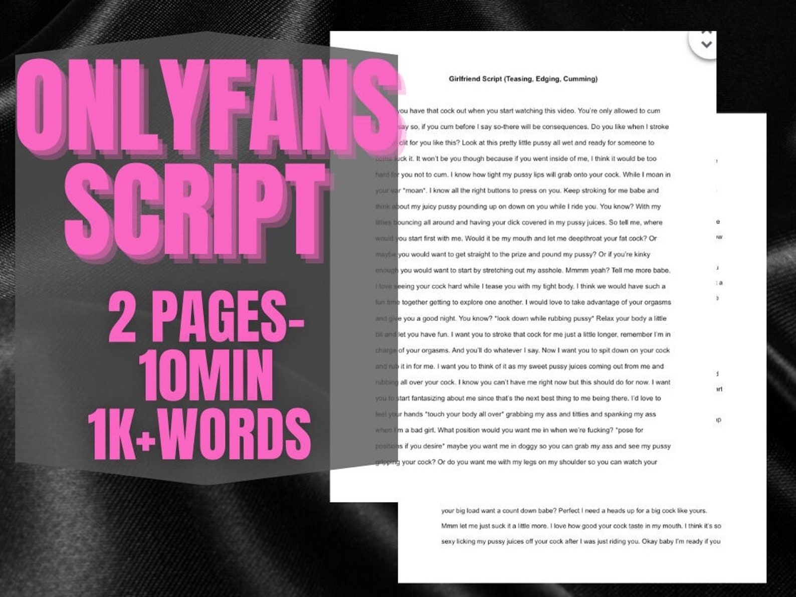 NSFW Script for Onlyfans Adult Creators Teasing Script for Adult Models Fansly Camgirl Video ...