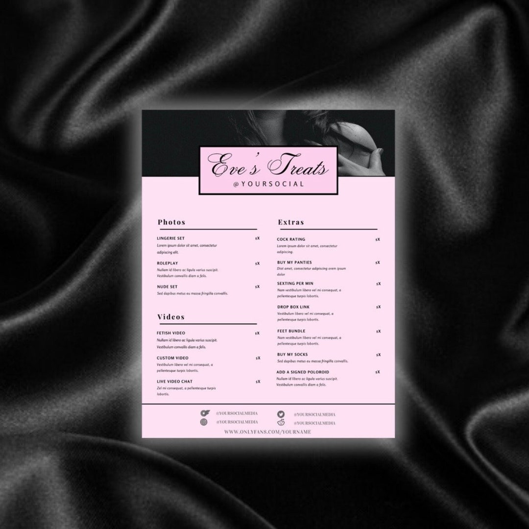 Onlyfans Tip Menu | Adult Creator List | Camming, Cam Girl | Valentines ...