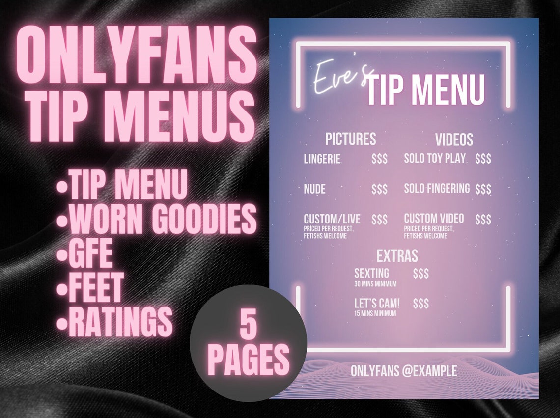 Onlyfans Live Tip Menu Adult Creator List Camming, Cam Girl Valentines ...