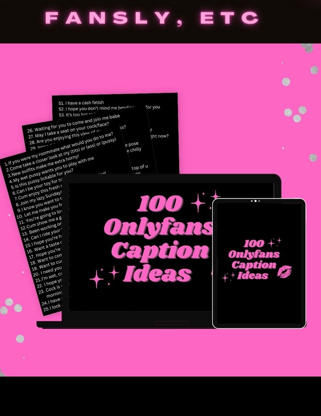 Only Fans Captions Ideas Captions for Adult Creators Fansly PPV List ...