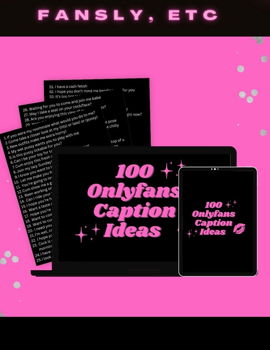 Only Fans Captions Ideas Captions for Adult Creators Fansly PPV List ...