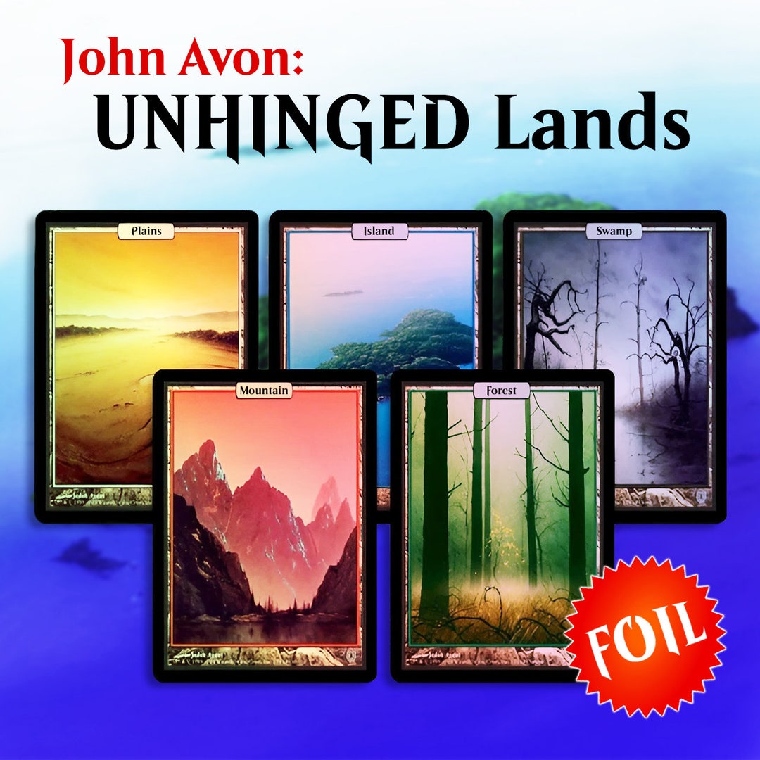 MTG Full-art Basic Lands by John Avon. Foil Unhinged Magic - Etsy