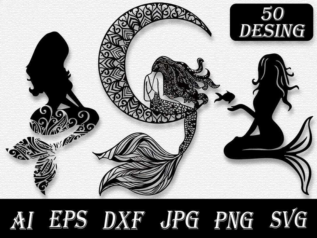 Mermaid Bundle Svg Mermaid Svg Bundle Mermaids Svg Cute - Etsy