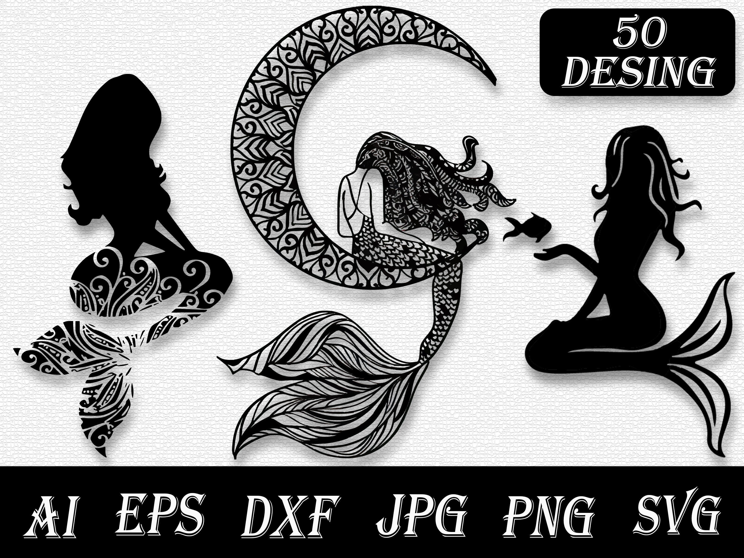 Mermaid Bundle Svg Mermaid Svg Bundle Mermaids Svg Cute - Etsy