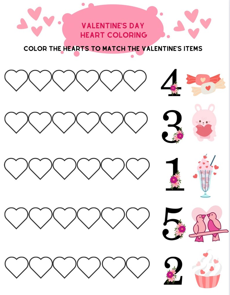 16 Printable Valentines Activities and Coloring Sheets - Etsy