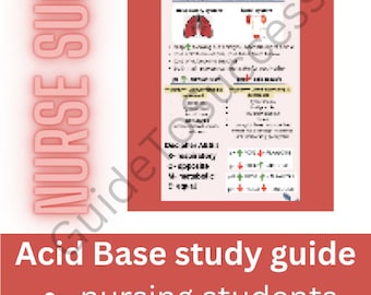 Acid Base Balance Study Guide - Etsy