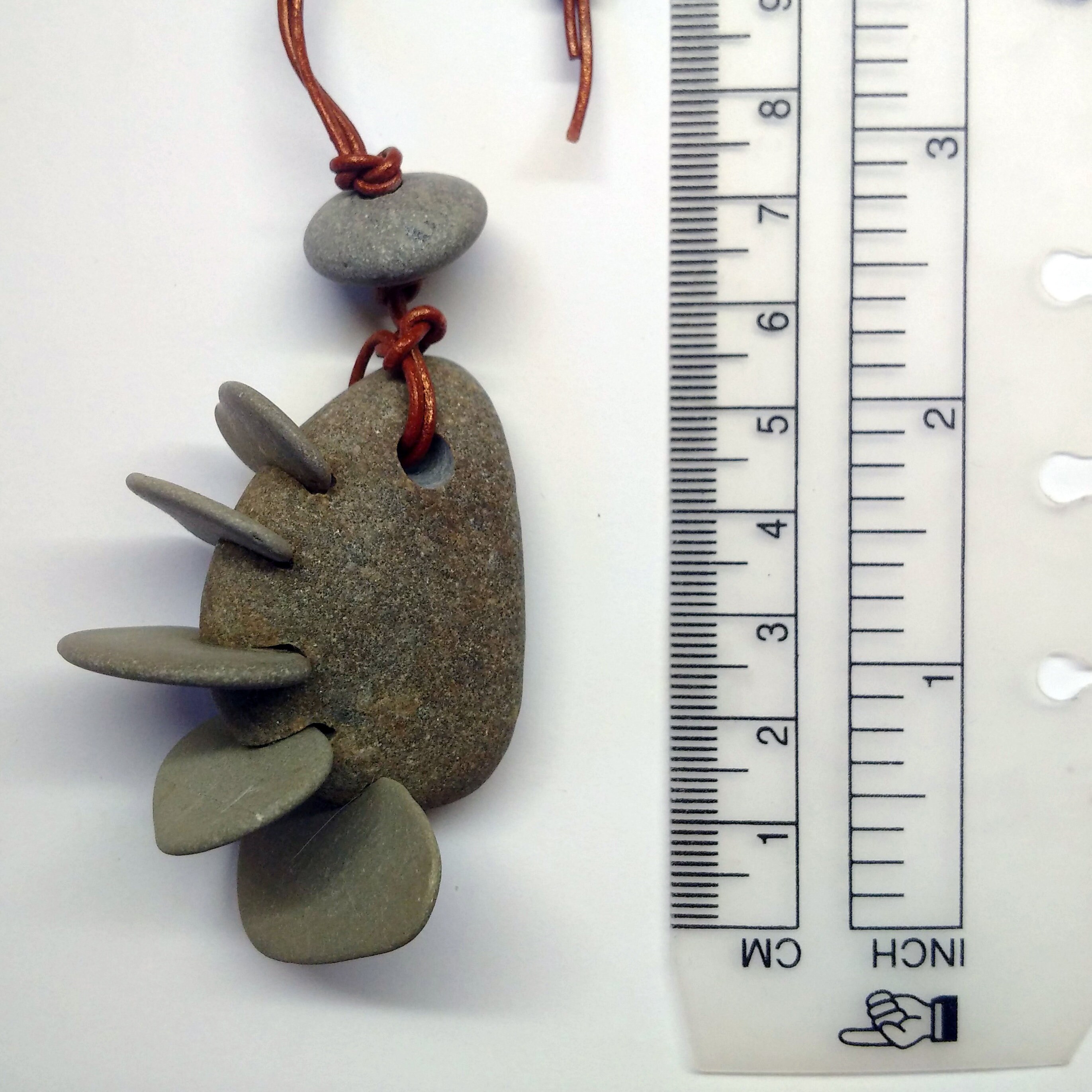 Pendant Made of Sandstone, Ribbed With Flat, Limestones. Carving ...