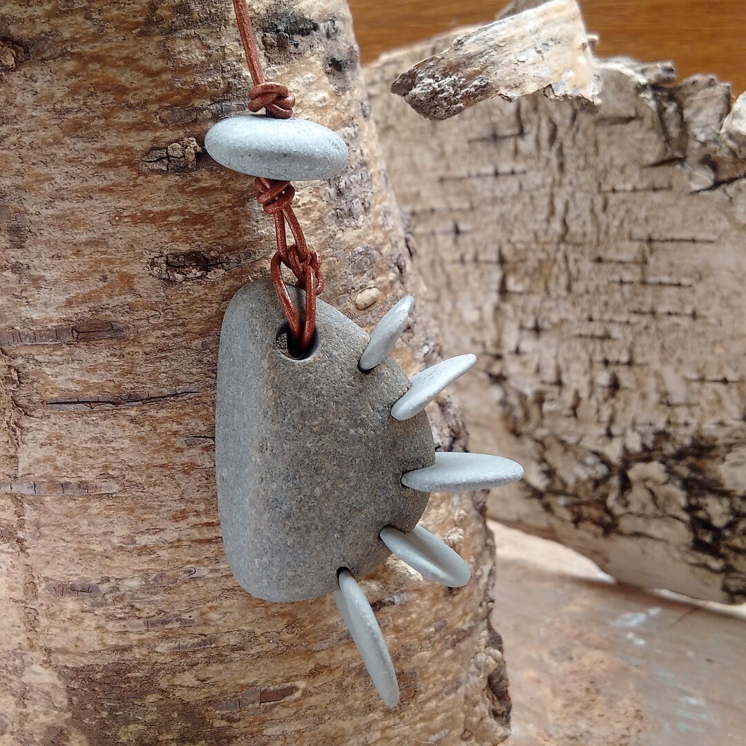 Pendant Made of Sandstone, Ribbed With Flat, Limestones. Carving ...