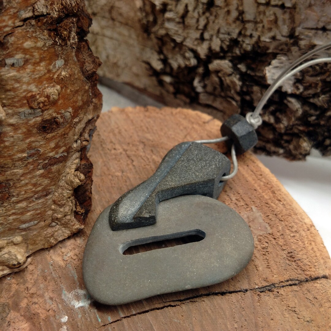 Pendant Made of Sandstone and Limestone. Carving, Carved, Pebble, Stone ...