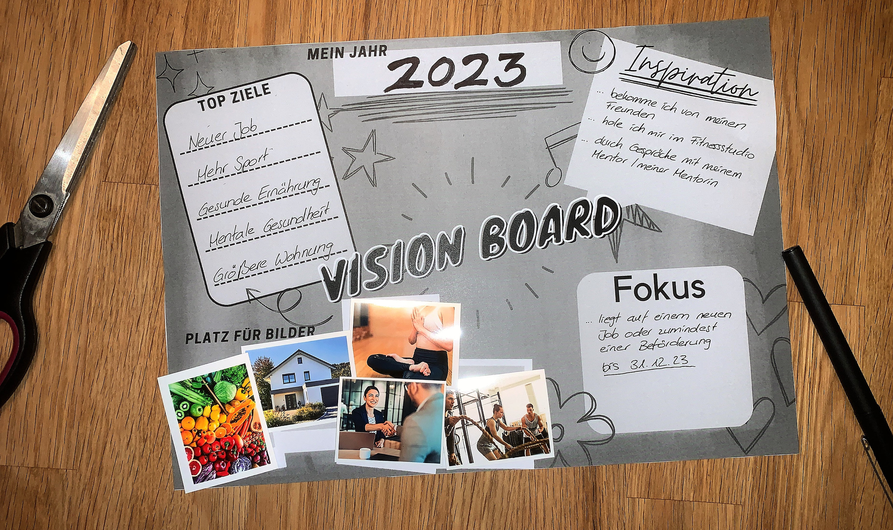 Vision Board Template PDF Instant Download - Etsy