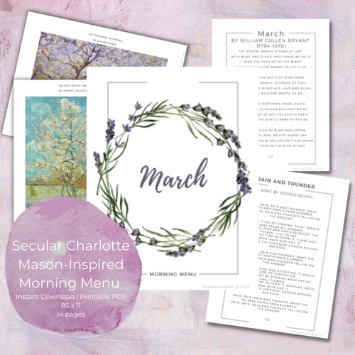 Charlotte Mason Morning Time Spring Morning Basket Resources - Etsy