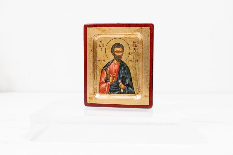 Saint Jude Icon the Apostle (thaddeus) Small Wooden Icon With Aging ...