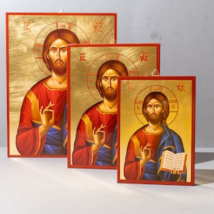 The Jesus Christ the Blessing (Ο Ευλογων) Byzantine Art Wall Hanging ...