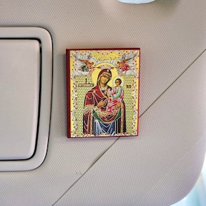 For Your Car Wooden Byzantine Orthodox Icons , Art Wall Hanging Amazing ...