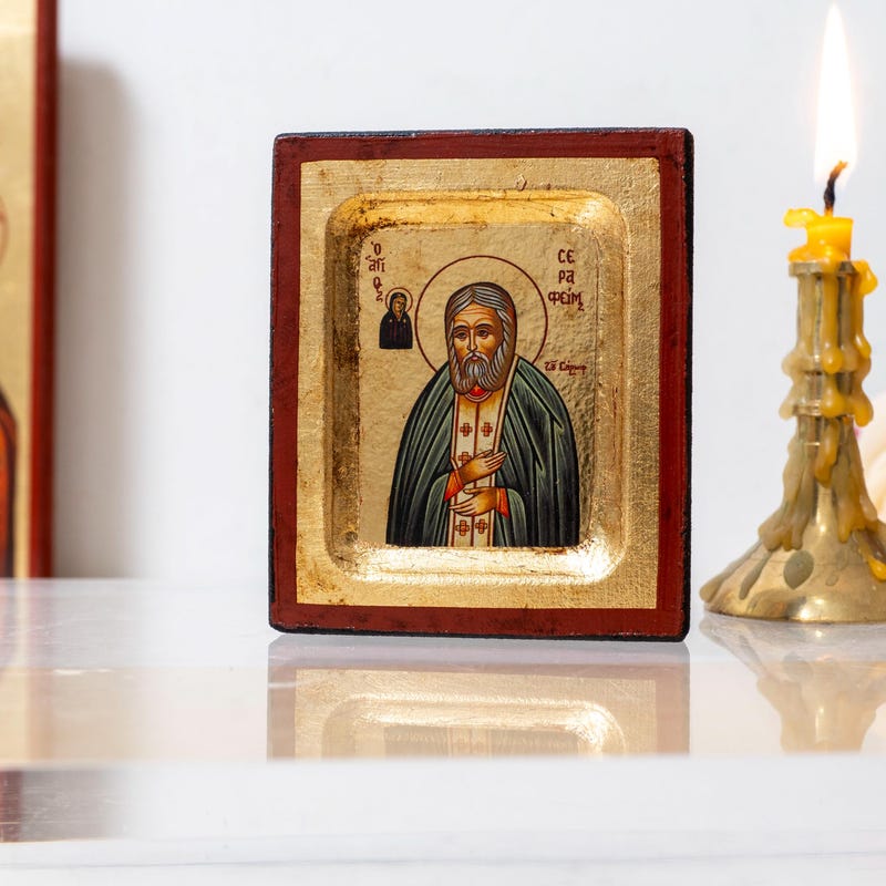 St Seraphim Icon - Etsy