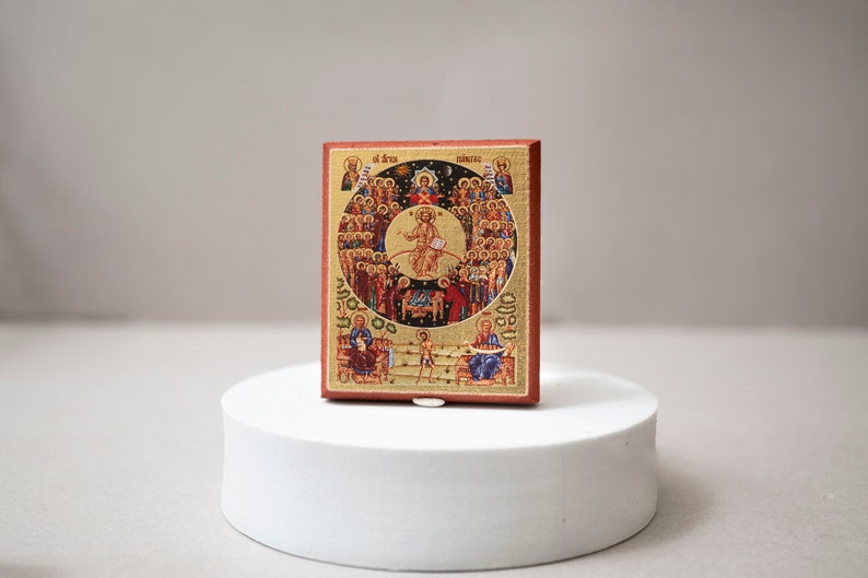 Small Wooden Orthodox Icons With All Saints Day - Feast of All Saints ...