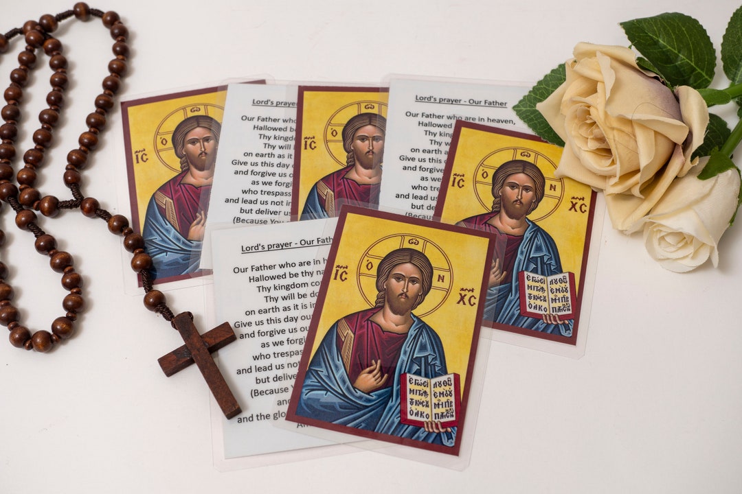 Set of 10 Jesus Christ Pocket Icons – Orthodox Laminated Christian ...