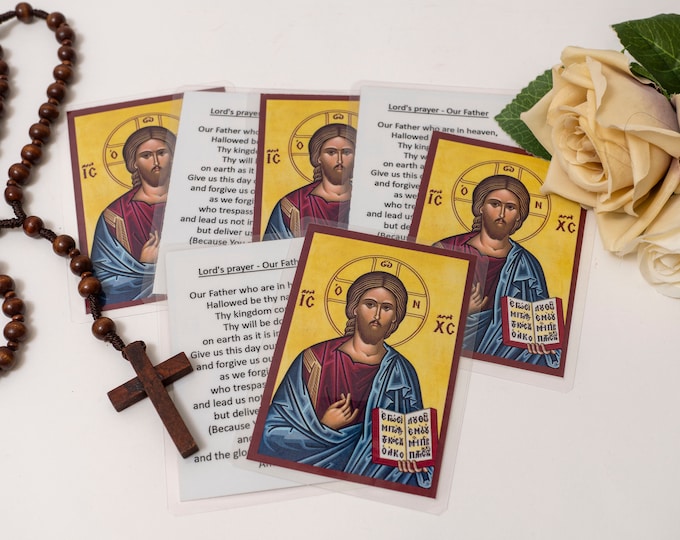 Set of 10 Jesus Christ Pocket Icons – Orthodox Laminated Christian ...