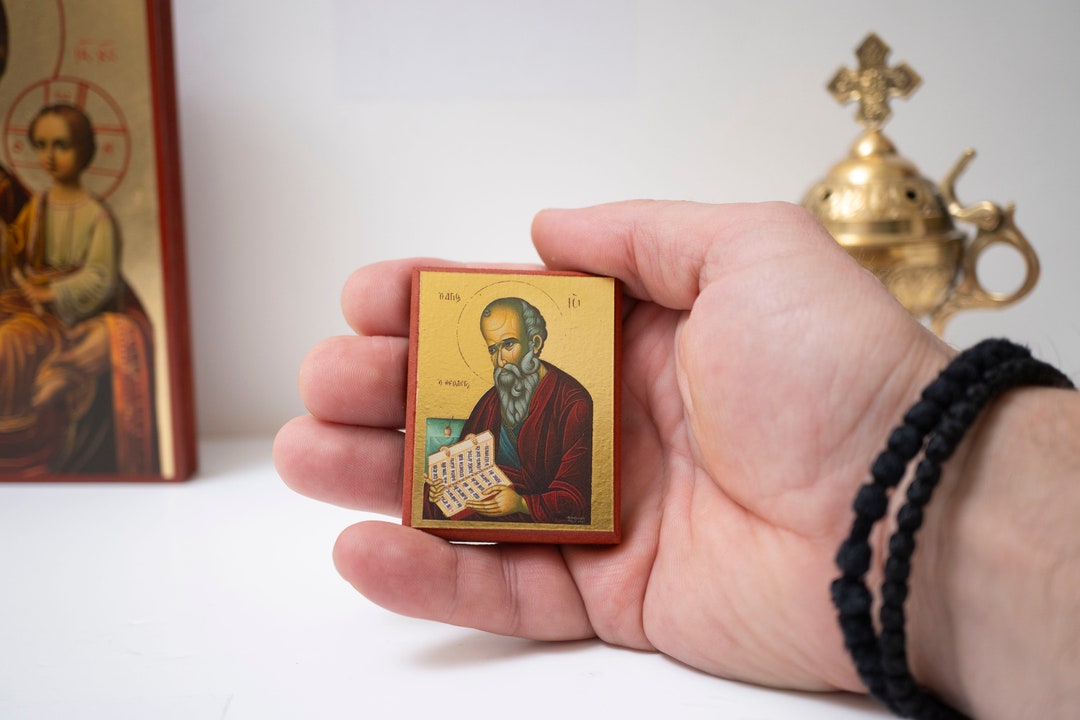 Small Wooden Orthodox Icon With the Apostle and Evangelist Saint John ...