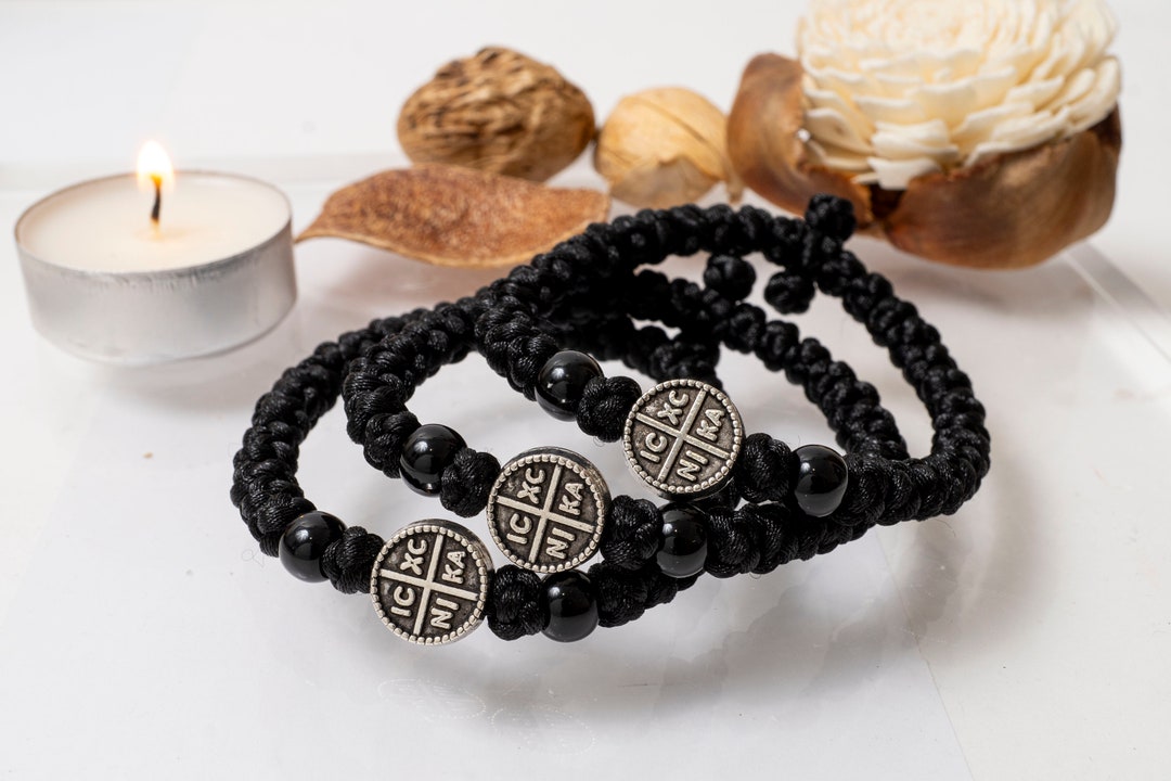 Prayer Rope With Double Sided Metal Seal ICXC NIKA and Thick Knots ...